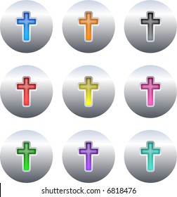 Cross Buttons Stock Illustration 6818476 | Shutterstock