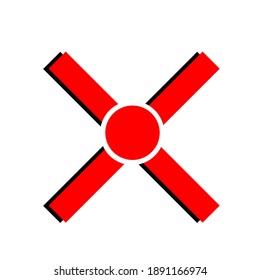 Cross Circle Shape Logo Design Stock Illustration 1891166974 | Shutterstock