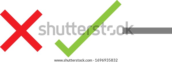 Cross Correct Tick Mark Blank Sign 库存插图 1696935832 | Shutterstock