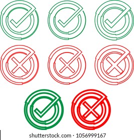 Cross Mark Icon Delete Mark Collection Stock Vector (Royalty Free ...