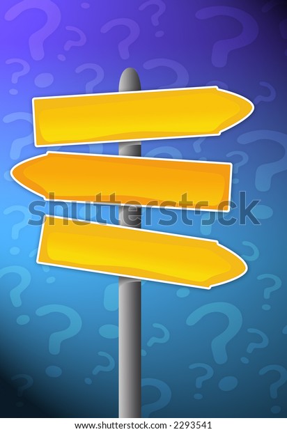 Cross Roads Question Mark Background Stock Illustration 2293541 ...