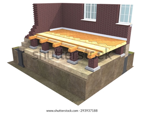Cross Section Brick House 3d Architectural Stock Illustration 293937188 ...