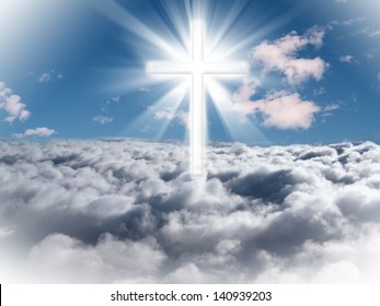 Cross Sky Light Rays On Bright 스톡 일러스트 140939203 | Shutterstock