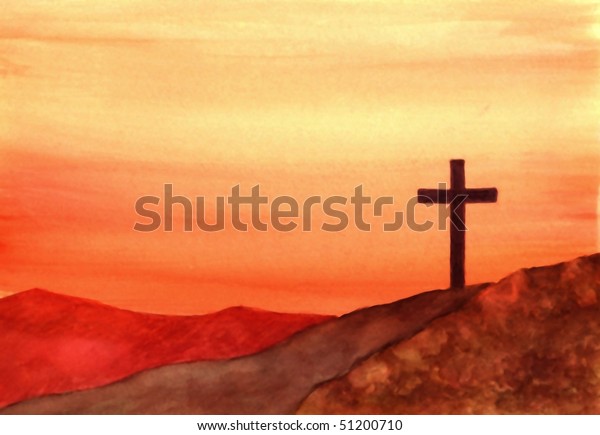 Cross Sunset Stock Illustration 51200710