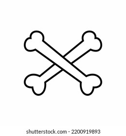 Crossed Bones Line Vector Image Stock Illustration 2200919893 ...