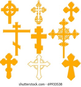 Trendy Cross Illustration Collection Vector Stock Vector (Royalty Free ...