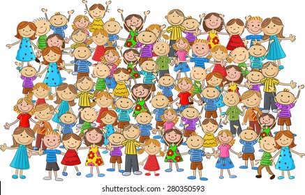 Crowd Children Stock Illustration 280350593 | Shutterstock