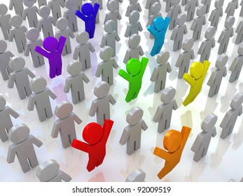 Crowd Concept Unique Concept Win Stock Illustration 92009519 | Shutterstock