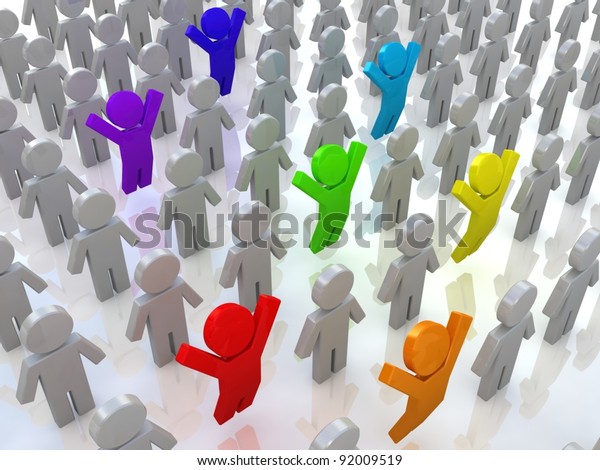 Crowd Concept Unique Concept Win Stock Illustration 92009519 | Shutterstock