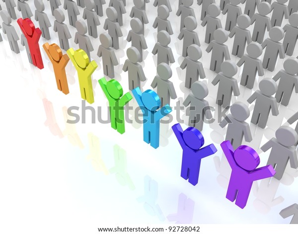 Crowd Concept Unique Concept Win Stock Illustration 92728042 | Shutterstock