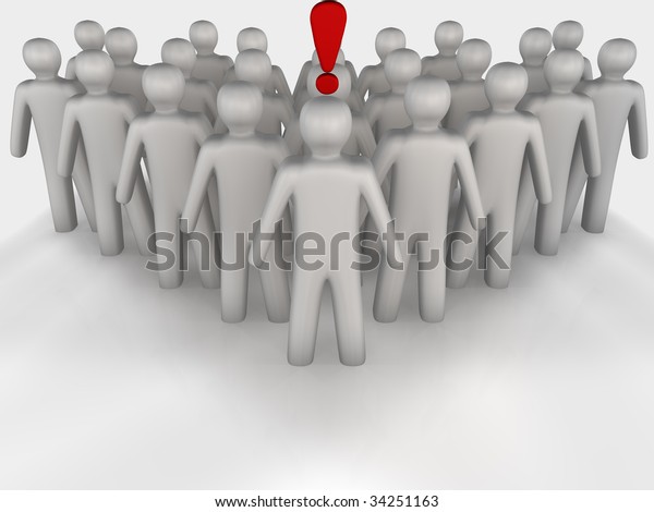 Crowd Exclamation Mark Stock Illustration 34251163 | Shutterstock