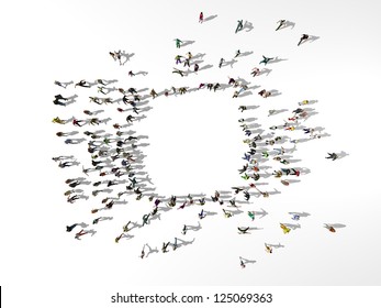 Crowd People Rectangle Stock Illustration 125069363 | Shutterstock