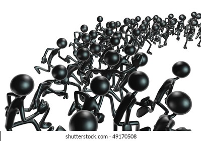 Crowd Running Stock Illustration 49170508 | Shutterstock