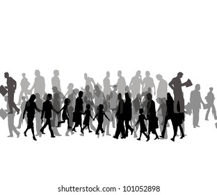 Crowd Simple People Stock Illustration 101052898 | Shutterstock