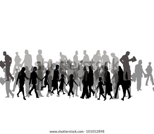 Crowd Simple People Stock Illustration 101052898