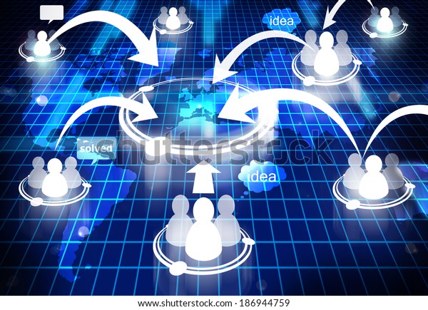 Crowd Sourcing Stock Illustration 186944759