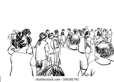 22,527 Sketch Crowd Images, Stock Photos & Vectors | Shutterstock