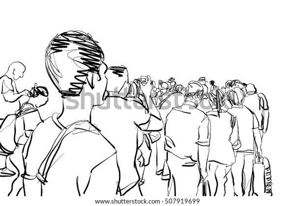 11,517 People Crowd Sketch Images, Stock Photos & Vectors | Shutterstock