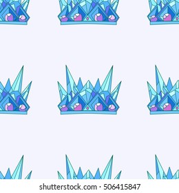 Crown Ice Pattern Crown Doodle Crown: ภาพประกอบสต็อก 506415847 ...