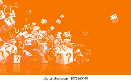 Crumbling Falling Cubes Question Marks On Stock Illustration 1072860440 ...