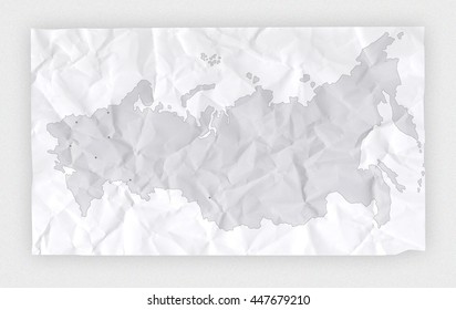 Map World Depicted On Crumpled White Stock Photo 1713895372 | Shutterstock