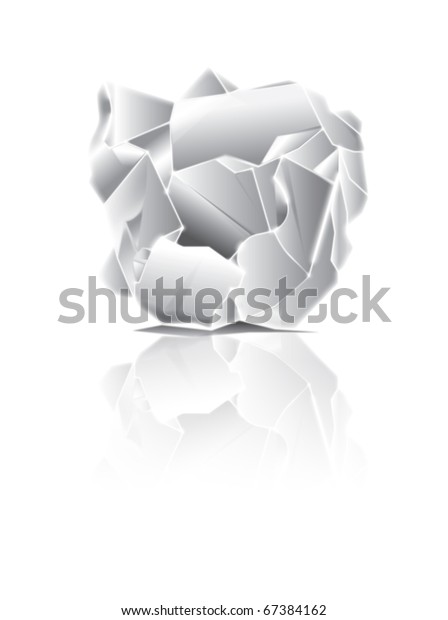 Crushed Paper Ball Stock Illustration 67384162 | Shutterstock