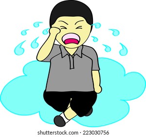 Shh Man Flat Vector Illustration Cartoon Stock Vector (Royalty Free ...