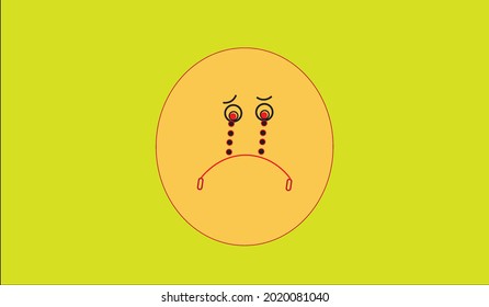 Crying Cartoon Face Logo Cartoon Expression Stock Illustration ...