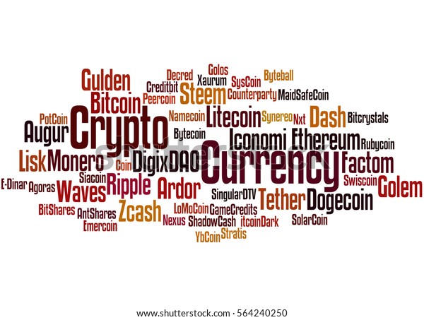 Cryptocurrency Word Cloud Concept On White Stock Illustration 564240250 ...