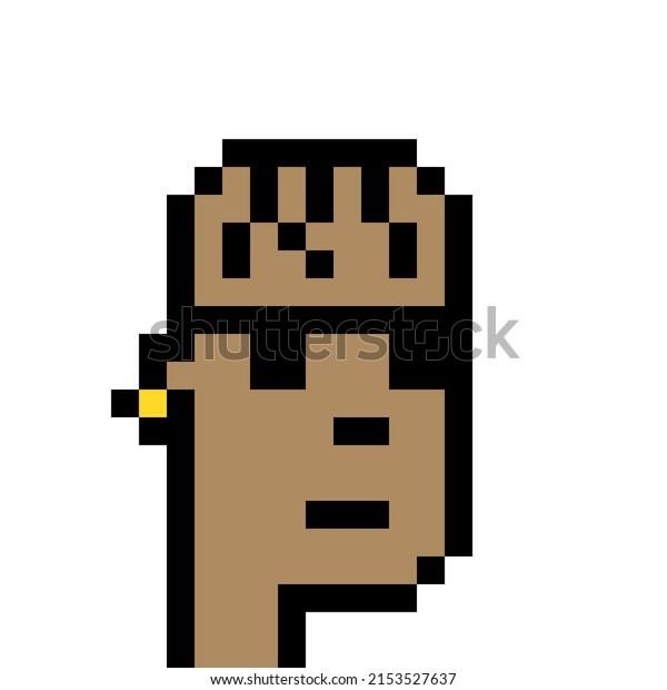 Cryptopunks Nft Pixel Art On White Stock Illustration 2153527637 ...