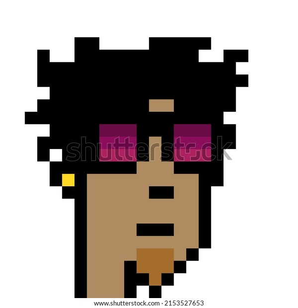 Cryptopunks Nft Pixel Art On White Stock Illustration 2153527653 ...