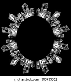 Crystal Oval Frame Stock Illustration 303933362 | Shutterstock