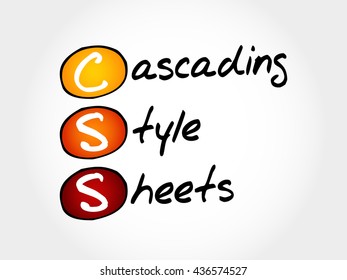Css Cascading Style Sheets Acronym Concept Stock Vector (Royalty Free ...