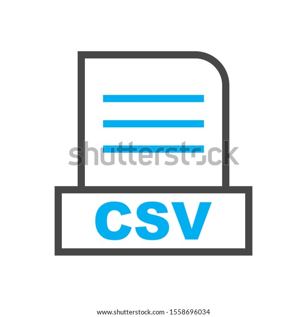 Csv File Isolated On Abstract Background Stock Illustration 1558696034 ...