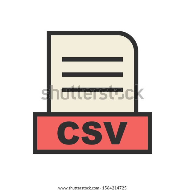 Csv File Isolated On Abstract Background Stock Illustration 1564214725 ...