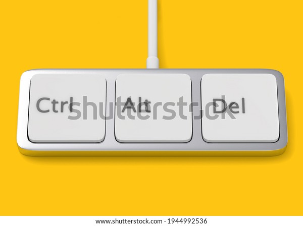 Ctrl Alt Del Minimal Keyboard Concept Stock Illustration 1944992536 ...