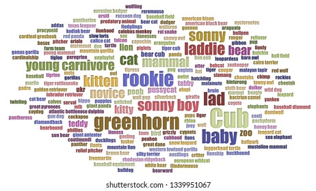 Cub Word Cloud Rows Isolated Stock Illustration 1339951067 | Shutterstock