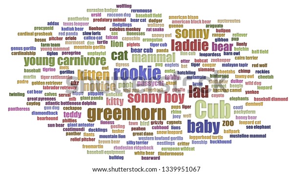 Cub Word Cloud Rows Isolated Stock Illustration 1339951067 | Shutterstock