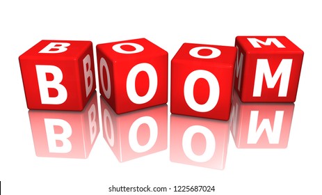 Cube Boom Red 3d Rendering Stock Illustration 1225687024 | Shutterstock