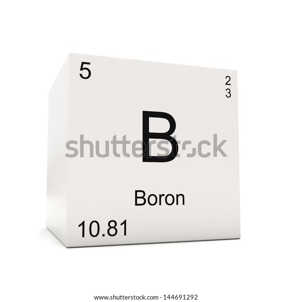 Cube Boron Element Periodic Table Isolated Stock Illustration 144691292 ...