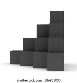Cube Box Display Template 3d Rendering Stock Illustration 586985030 ...