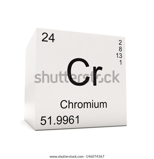 Cube Chromium Element Periodic Table Isolated Stock Illustration ...