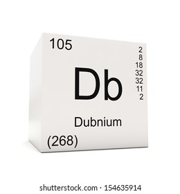 Cube Dubnium Element Periodic Table Isolated Stock Illustration 154635914