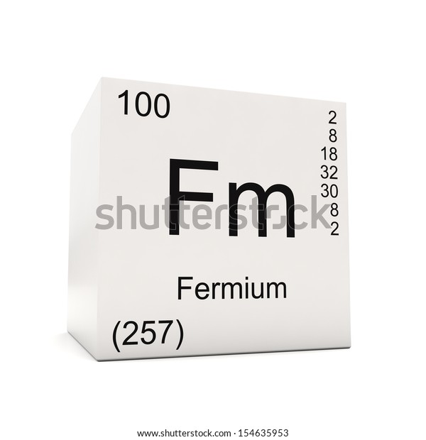 Cube Fermium Element Periodic Table Isolated Stock Illustration ...