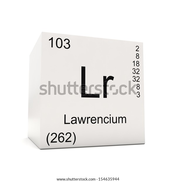 Cube Lawrencium Element Periodic Table Isolated Stock Illustration ...