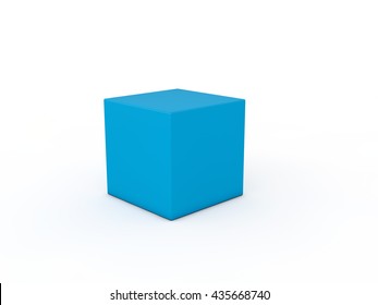 Cube On White Background 3d Illustration Stock Illustration 435668740 ...