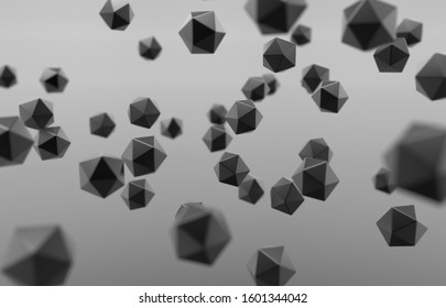 Cube Particles 3d Model Relief Background Stock Illustration 1601344042 ...