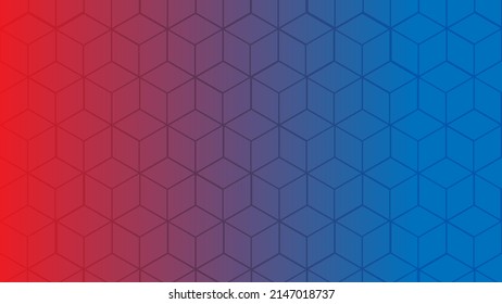 Cube Pattern Red Blue Gradient Desktop Stock Illustration 2147018737 ...