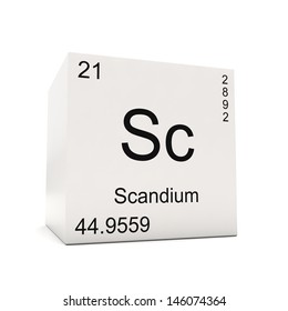 Cube Scandium Element Periodic Table Isolated Stock Illustration ...