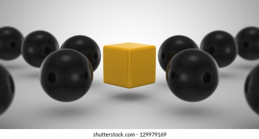 Cube Sphere Gray Background Stock Illustration 129979169 | Shutterstock